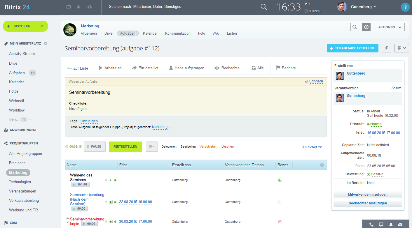 Starten Sie Ihr Projekt mit Bitrix