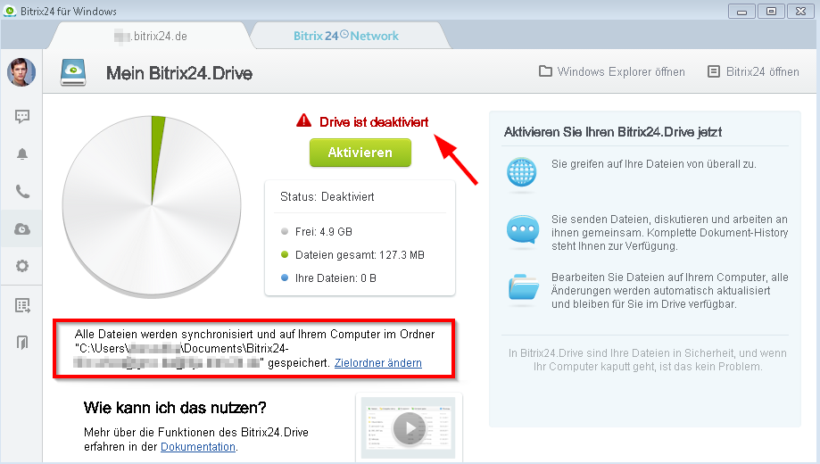 BITRIX Drive – gemeinsame Arbeit an Dokumenten